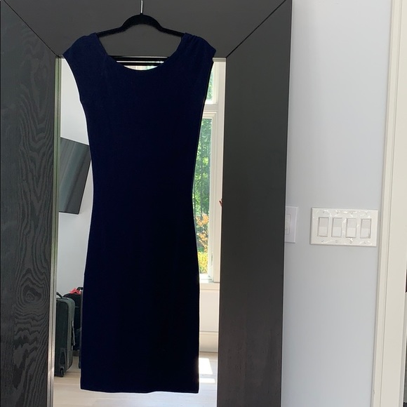 Zara | Dresses | Zara Navy Blue Knit Dress | Poshmark
